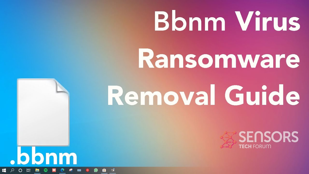 BBNM Virus [.bbnm Files] Remove & Decrypt [Free Fix] 🔐 - YouTube