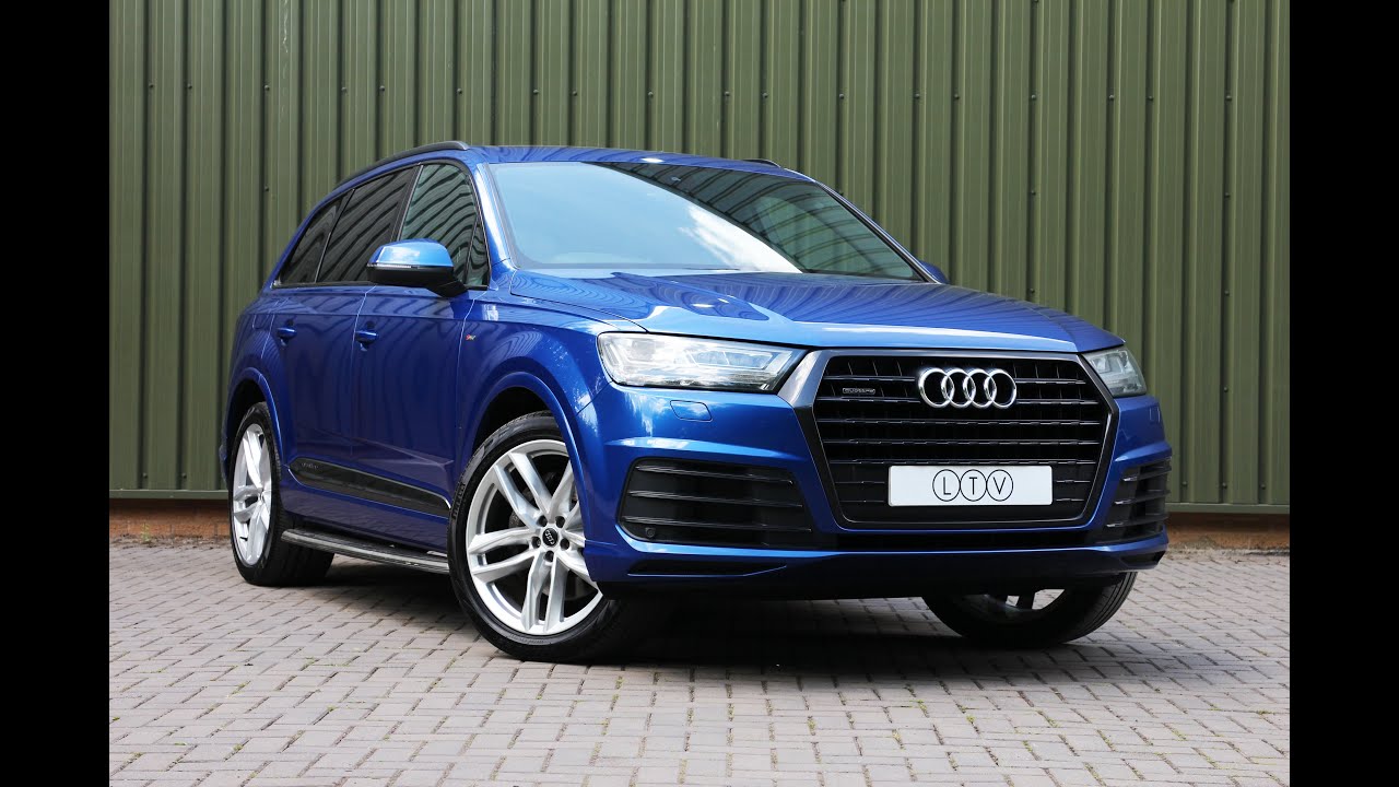 2017/66 Audi Q7 3.0 TDI V6 S line Tiptronic quattro - Sepang Blue, pan ...
