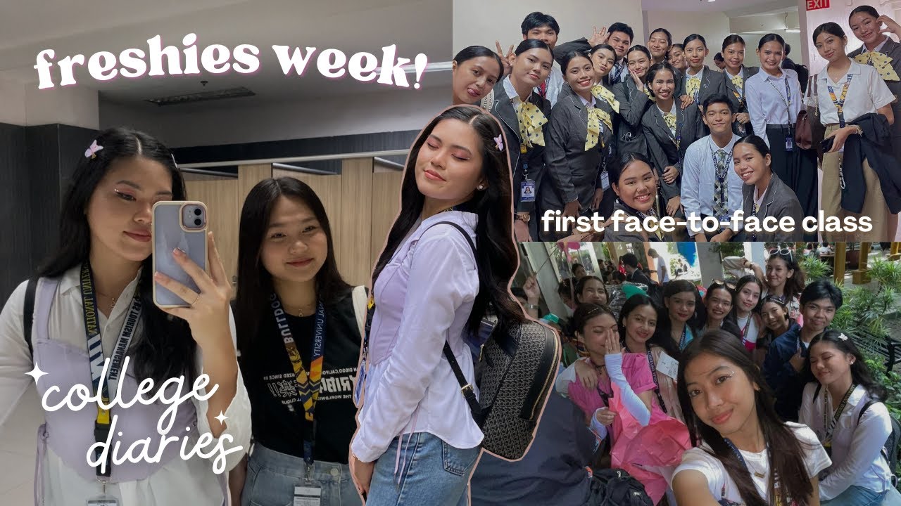 college diaries | freshies week & first face-to-face class! ʚїɞ - YouTube