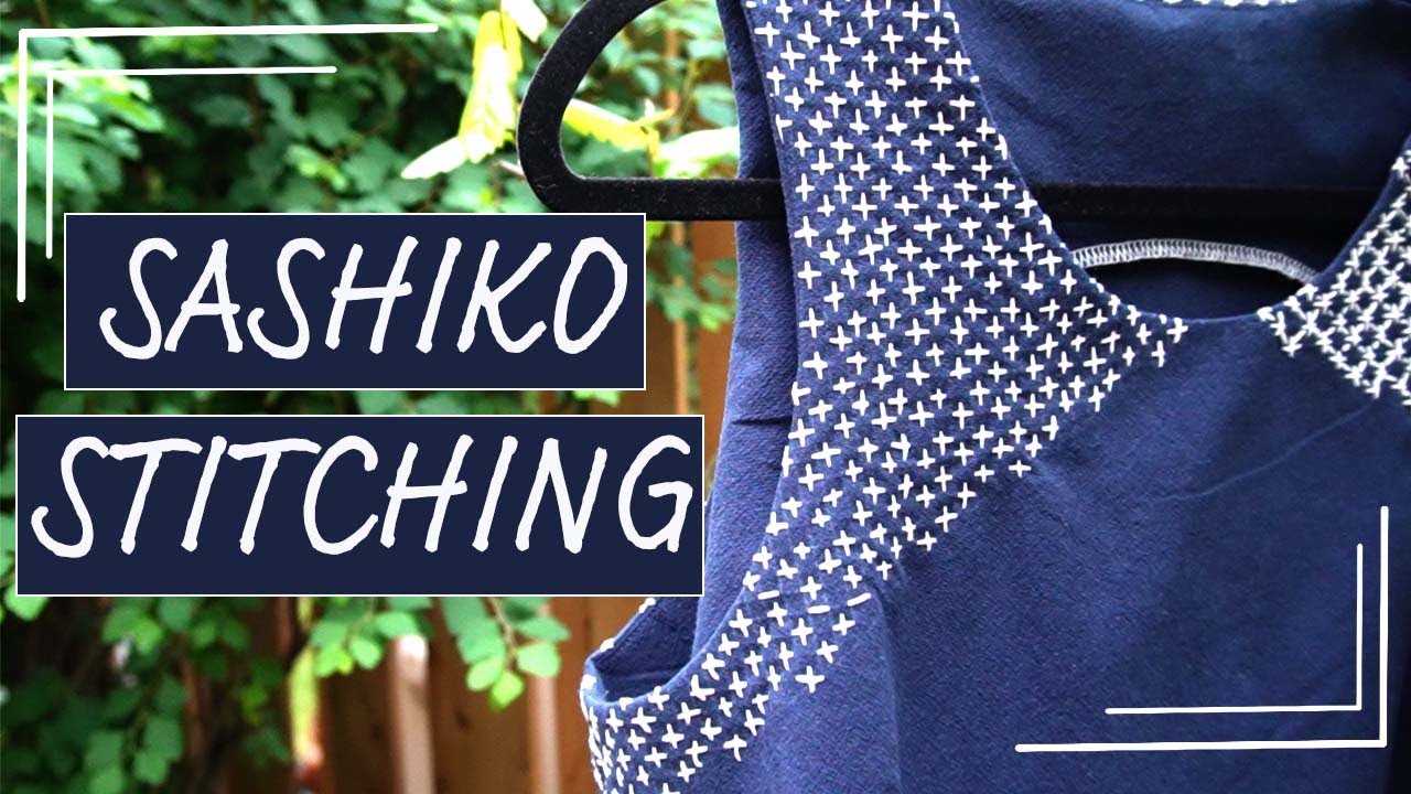 Beginner Sashiko stitching | How to add Sashiko to a garment - YouTube