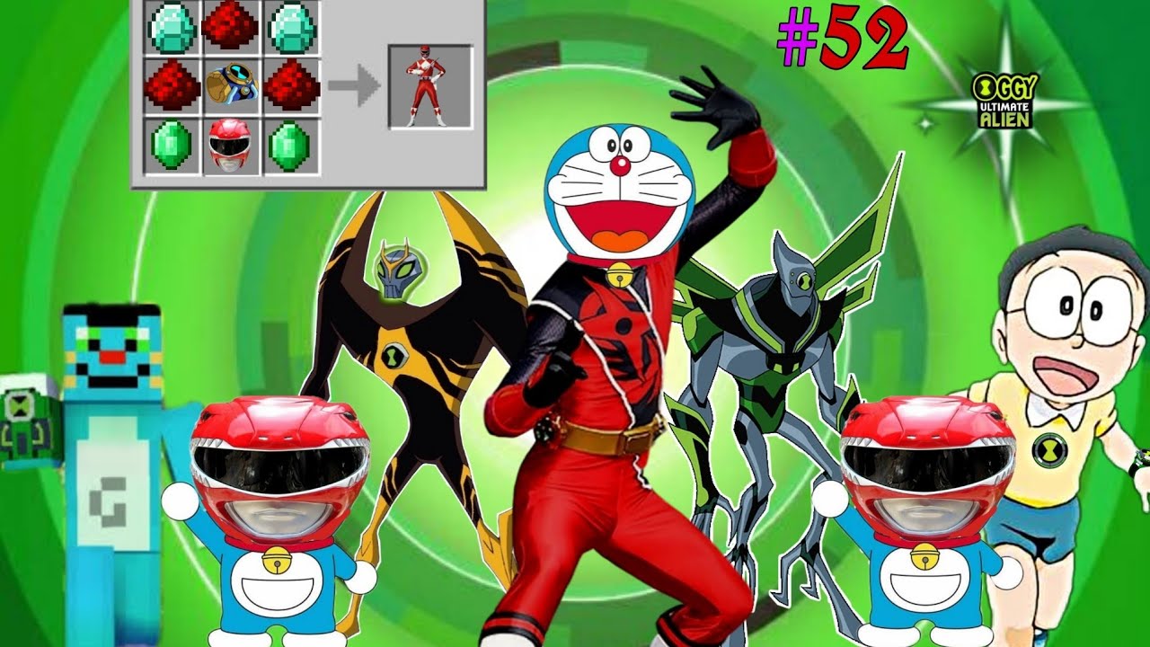 DORAEMON ko Ben 23 Omnitrix se power ranger ki power mili||oggy ...