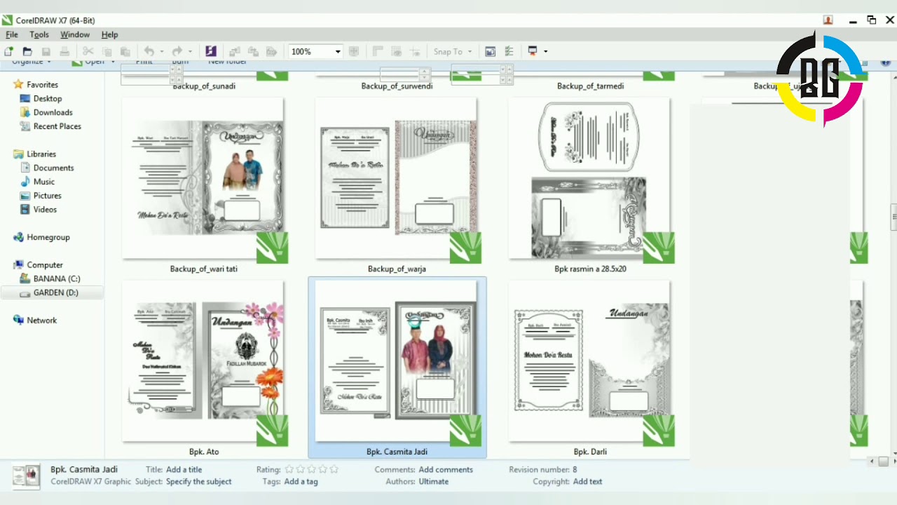 TEMPLATE UNDANGAN SATU WARNA | 50 FILE CDR - YouTube