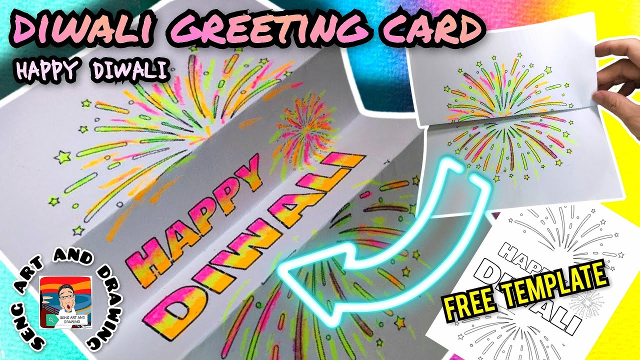 diwali greeting card - diwali craft - deepavali craft - Happy Diwali ...
