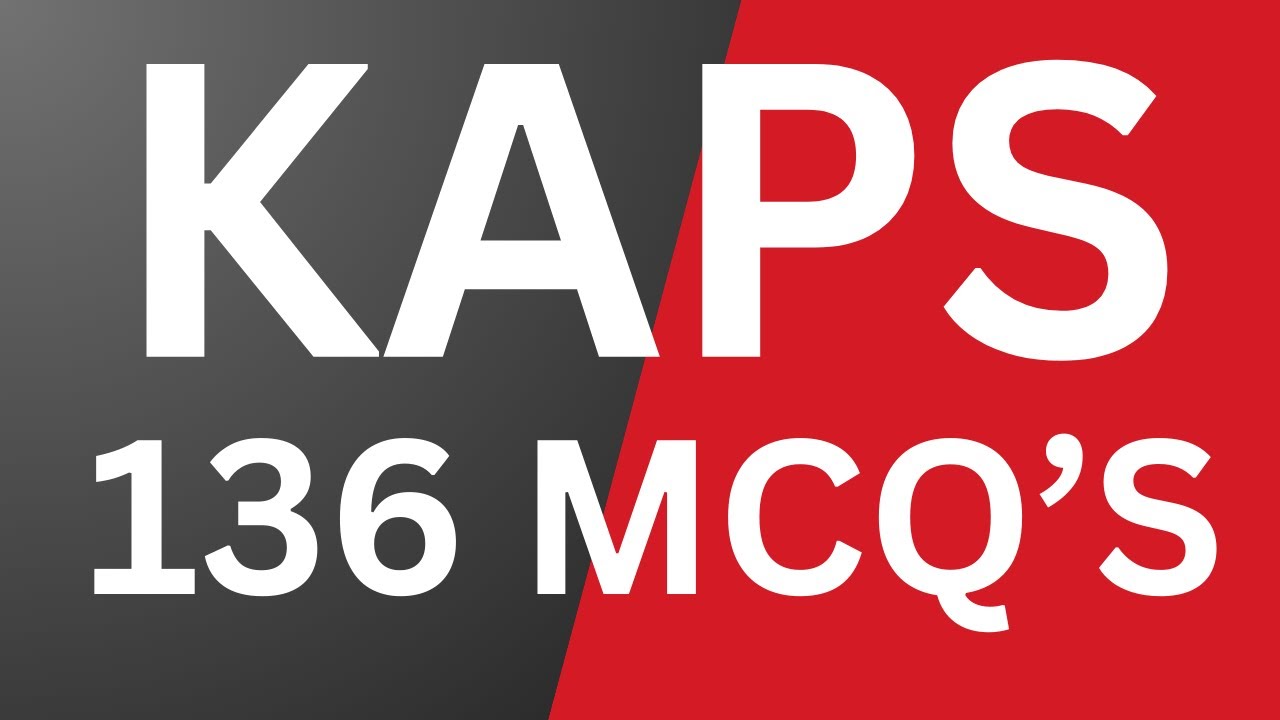 KAPS: 136 quick MCQ'S Recap For KAPS #KAPS #pharmacology #exams - YouTube