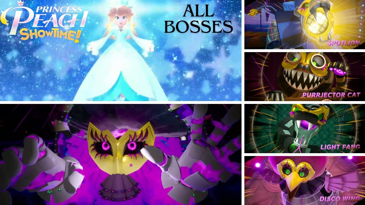PRINCESS PEACH SHOWTIME ALL BOSSES (100% WALKTHROUGH) - YouTube