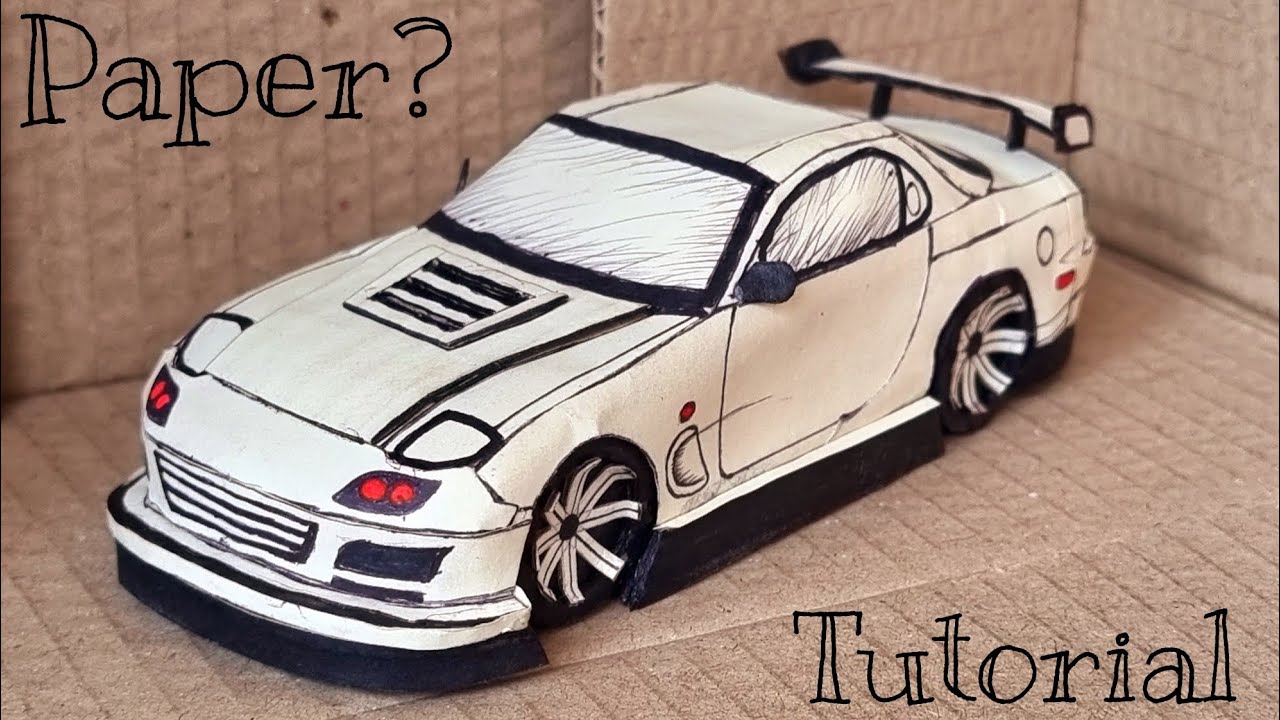 How to Make a Paper Legend dary Mazda RX-7 Tutorial - YouTube