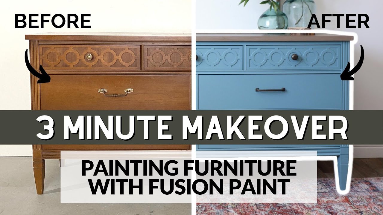 Painting Furniture with Fusion Paint | 3 Minute Makeover - YouTube