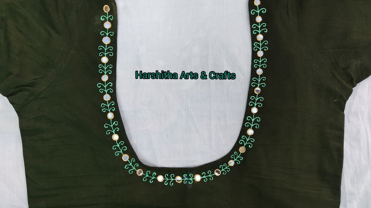 Beautiful Mirror Work without Needle || 3d Cone Design || Mirror Work ...