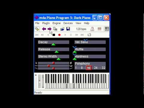 MDA Piano - Free VST Instrument Demo - YouTube