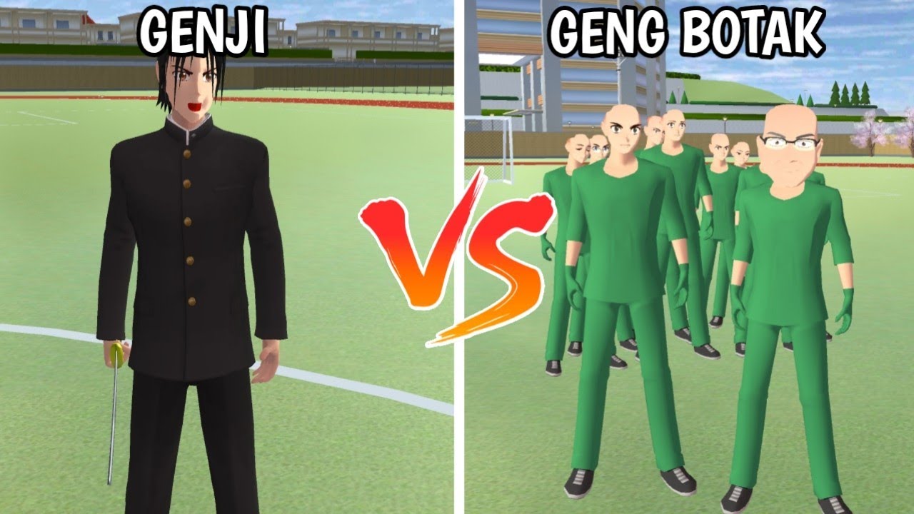 Tawuran Genji Vs Geng Botak Gara Gara Nyolong Sendal!! - Sakura School ...
