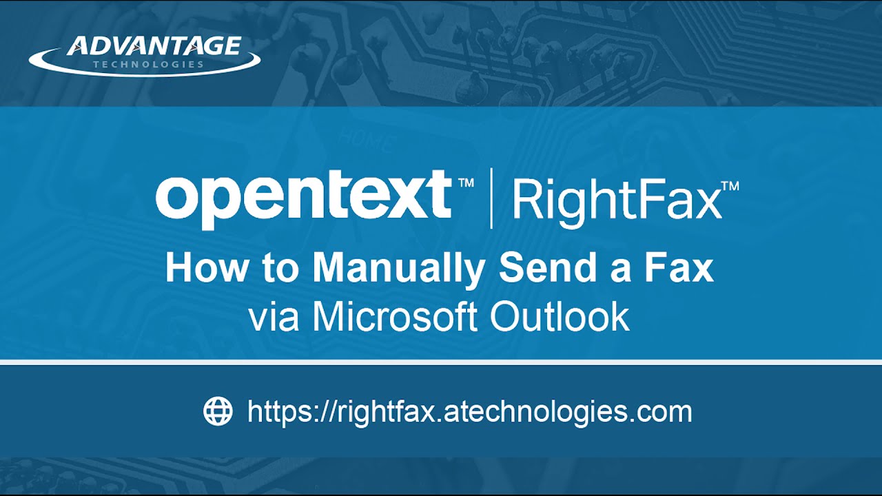 How to Manually Send a Fax in RightFax via Outlook - YouTube
