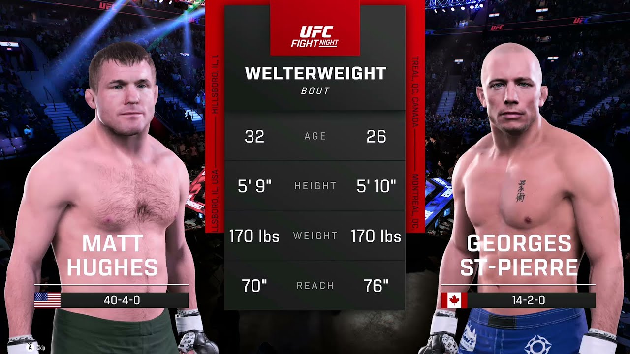 Matt Hughes (CPU) VS Georges St-Pierre (CPU) - UFC 5 - YouTube