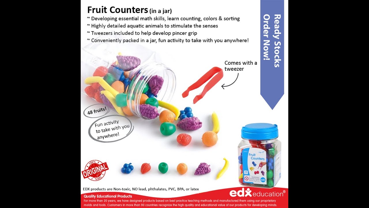 Edx Education® Fruit Counters - YouTube