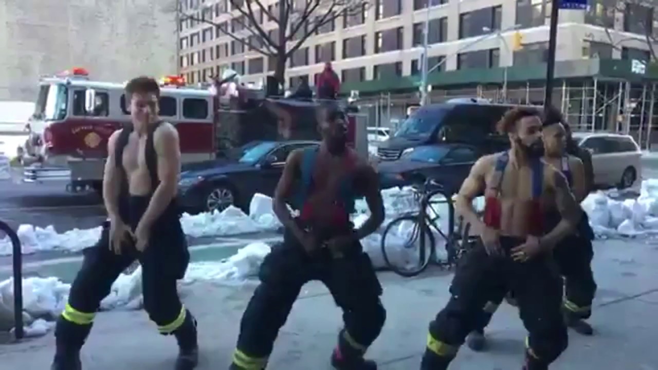A Flash Mob of Firefighters Dancing To "Flame" by Tinashe - YouTube