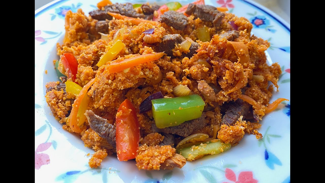 How To Make Authentic Gari Fortor/Foto "Gari Jollof" | Quick and Easy ...