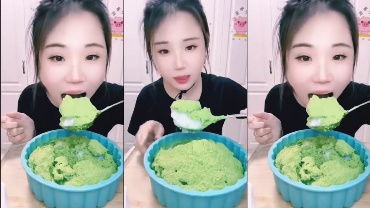 ASMR ice eating | YY ice eating with matcha powder | Ice Lover - YouTube