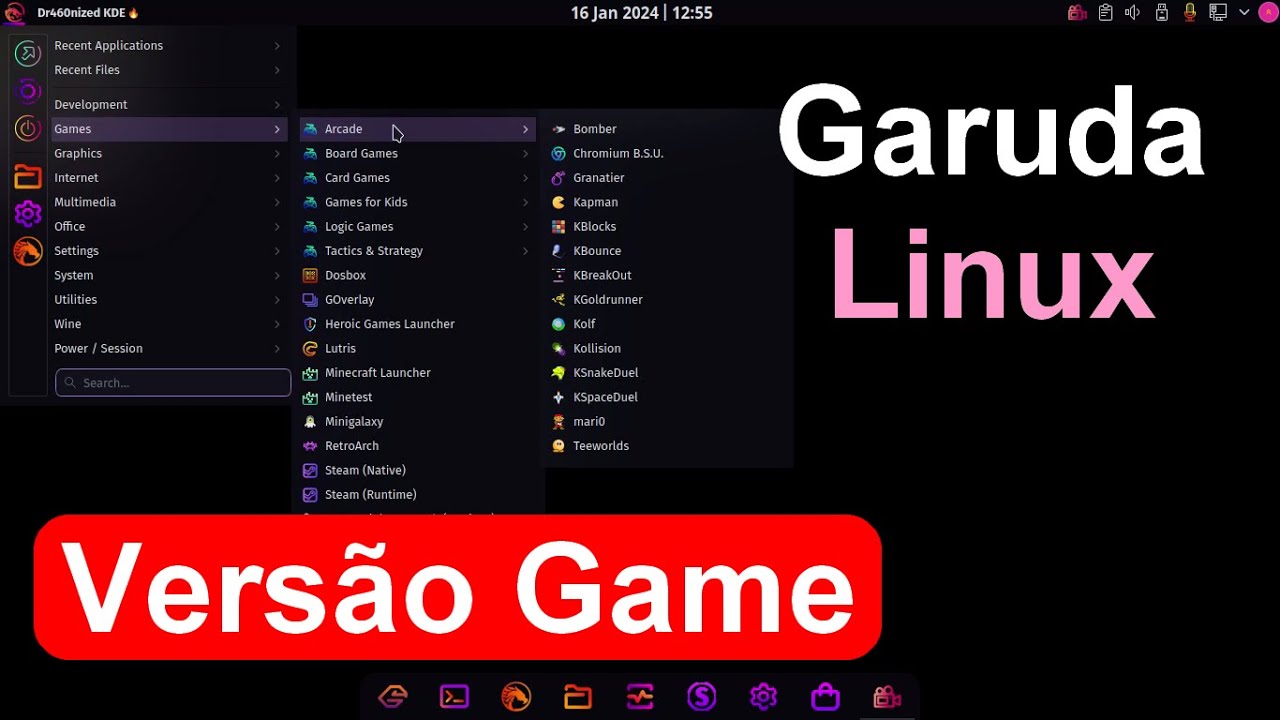 Garuda Linux Dragonized Gaming Edition. Um dos mais bonitos do mundo linux - YouTube