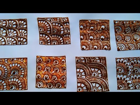Easy Filler elements for Mehndi design || Basic mehndi design filling ...