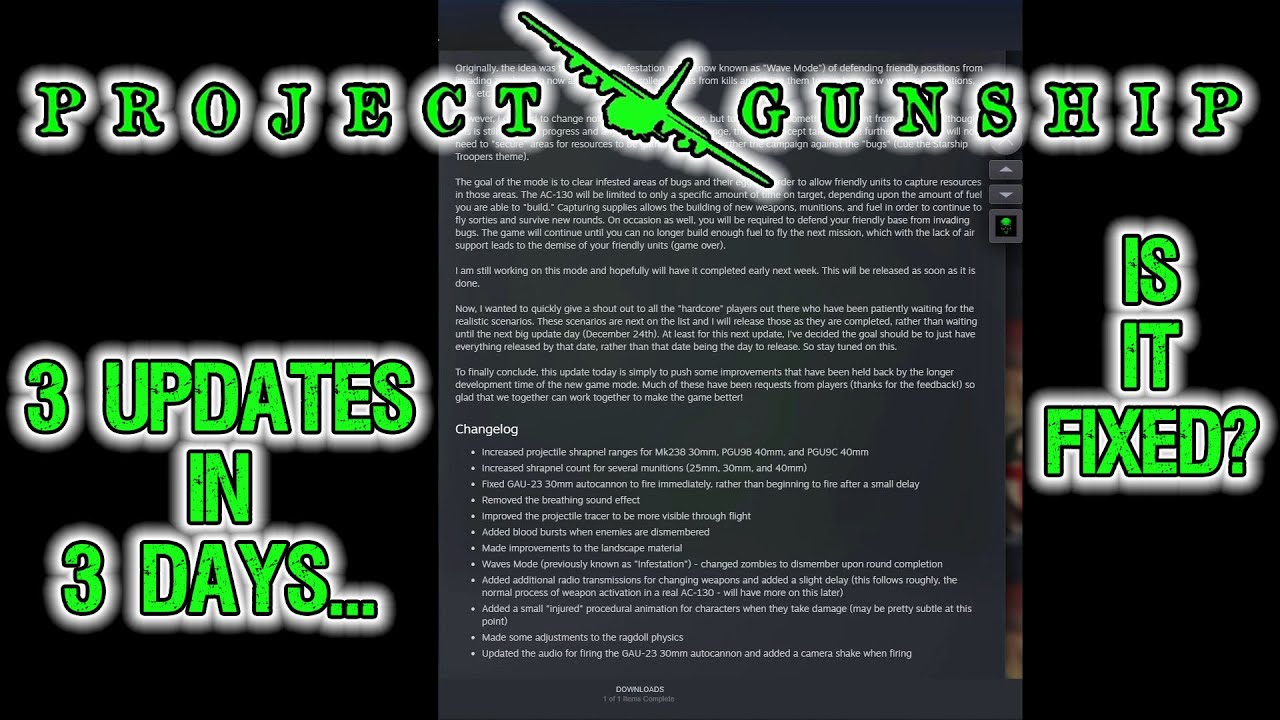 Project Gunship (AC-130 Gunner) - 3 Updates In 3 Days! Is It Fixed ...