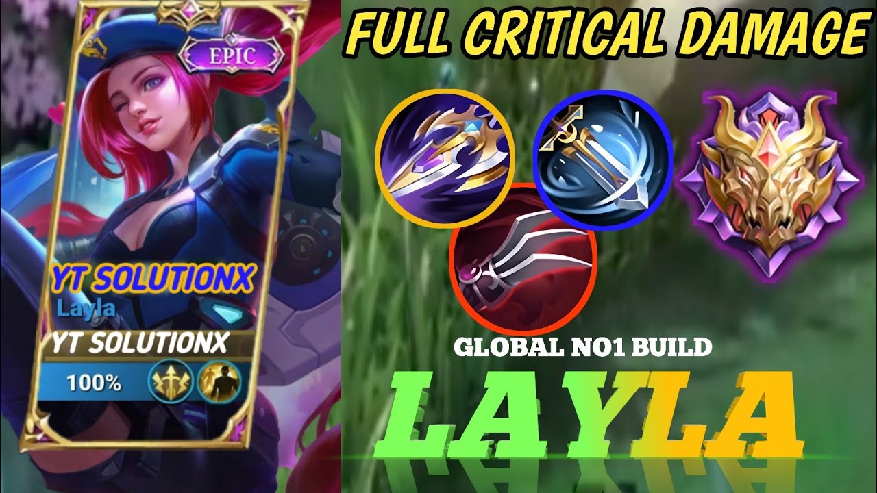 Layla Full Critical Build For 1 Hit Death #layla #mlbb #mobilelegends ...