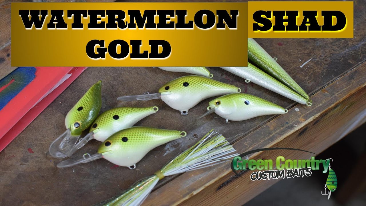 HOW TO PAINT CRANKBAITS- WATERMELON SHAD MATCHED FROM A SKIRT COLOR ...