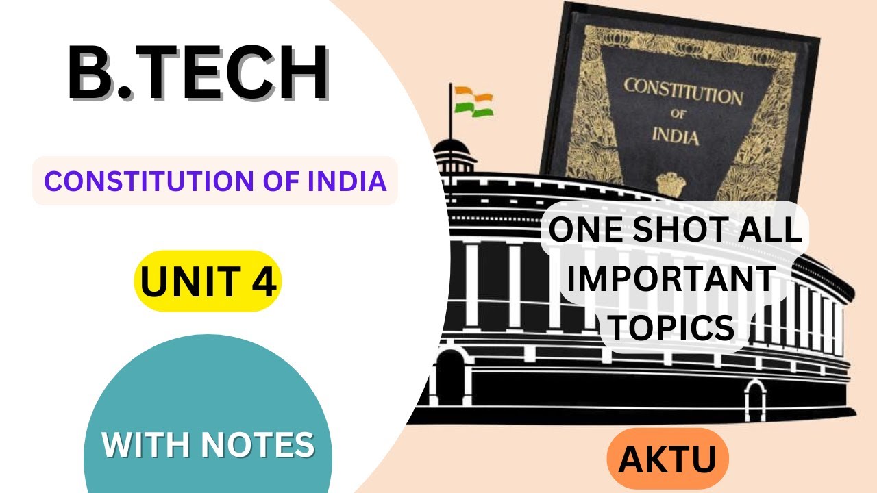 Constitution of INDIA Unit 4 Full | COI Unit 4 One Shot | IPR & IT Act ...