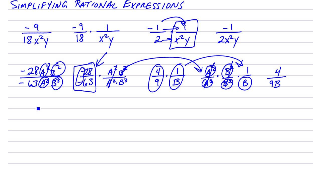 Simplifying Rational Expressions (Test 3) - YouTube
