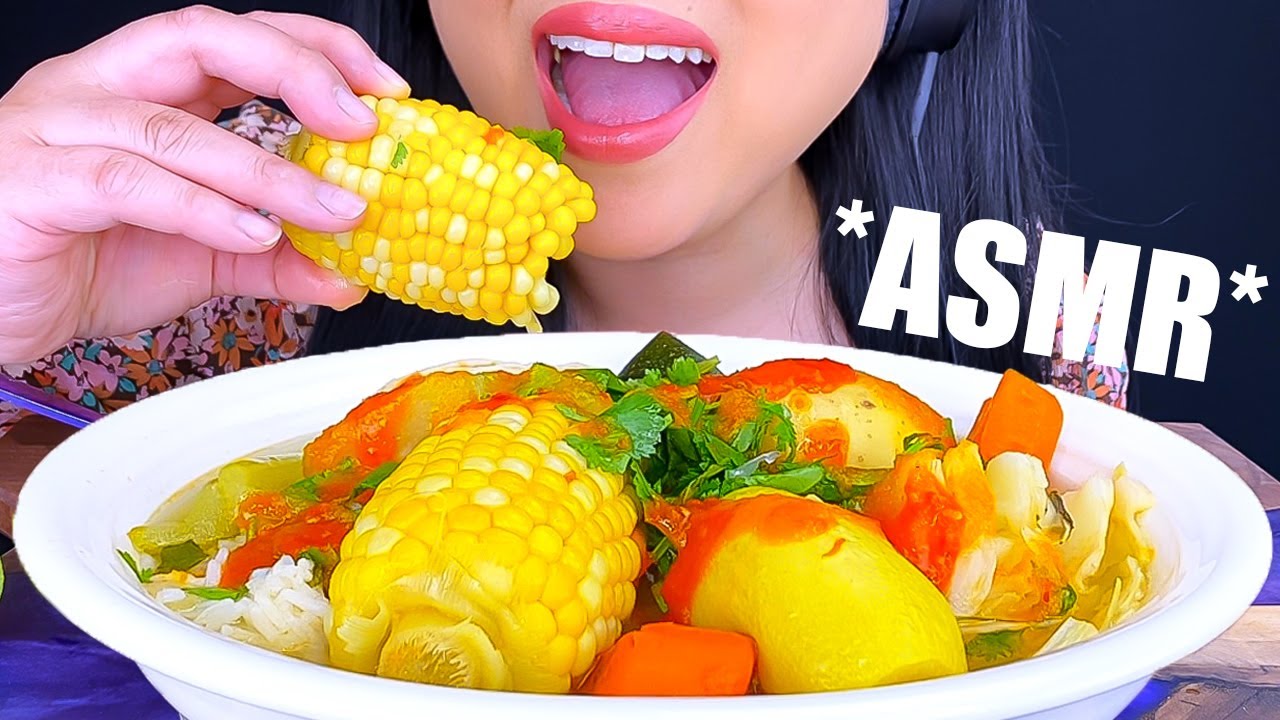 ASMR CHICKEN & VEGGIE CALDO WITH RICE (ASMR PHAN) - YouTube