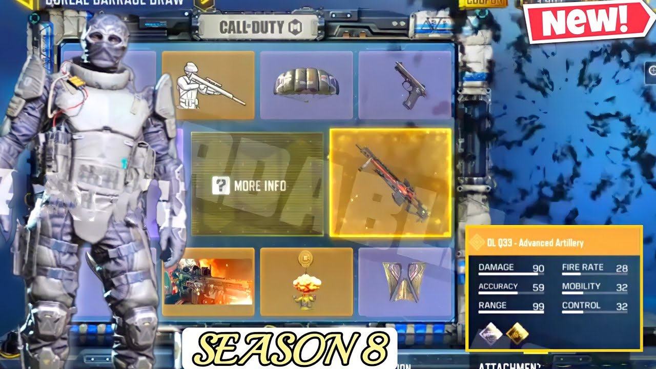 CODM SEASON 8 DRAWS! LEGENDARY DL Q33 "ADVANCED ARTILLERY" + NIKTO ...