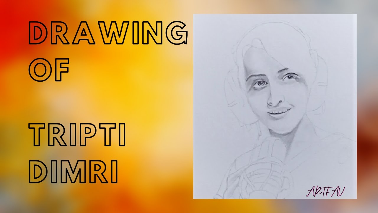 DRAWING of TRIPTI DIMRI || Qala ||#triptidimri #drawing #portrait #sketch #qala - YouTube