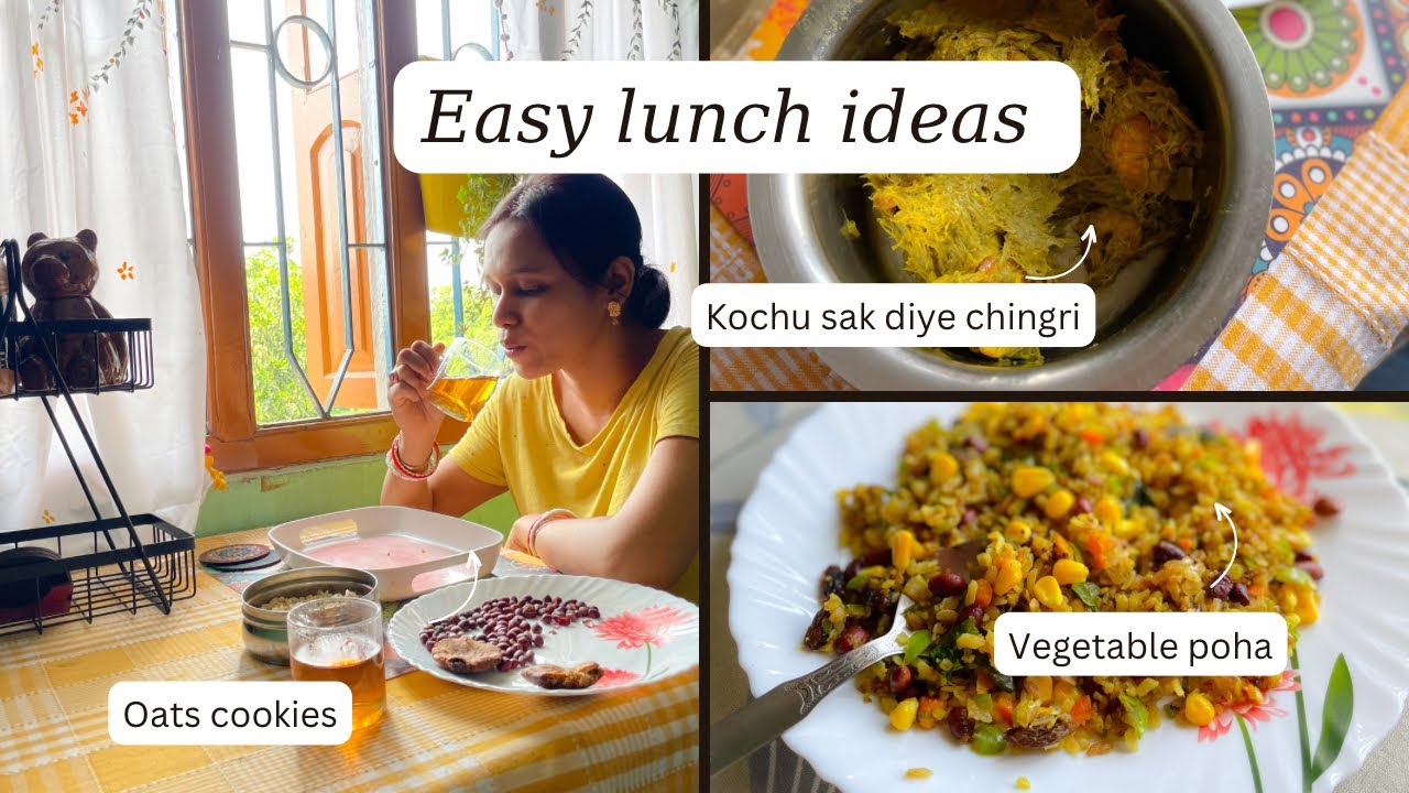 Easy cooking ideas | vegetable poha | oats cookies | easy lunch ideas ...