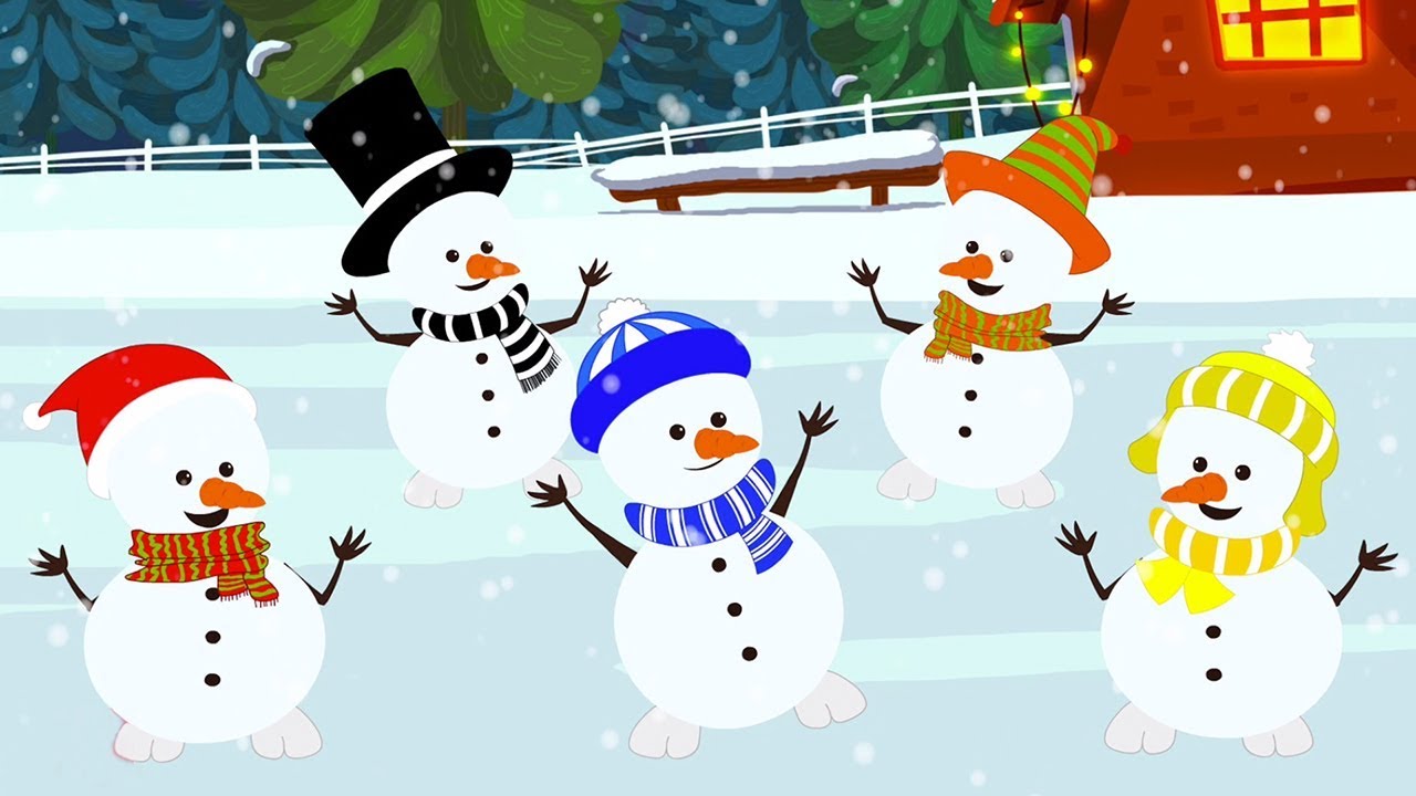 Cinco Pequeño Muñeco De Nieve | Canciones De Navidad | Five Little ...