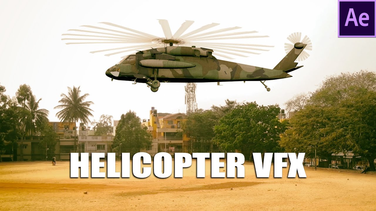Helicopter landing vfx - After Effects tutorial - YouTube