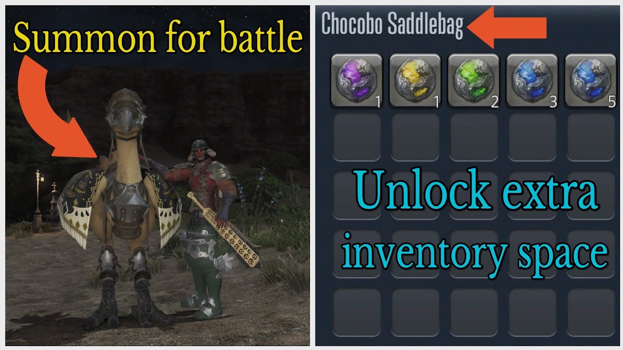 Unlocking your chocobo saddlebag as a new player - YouTube