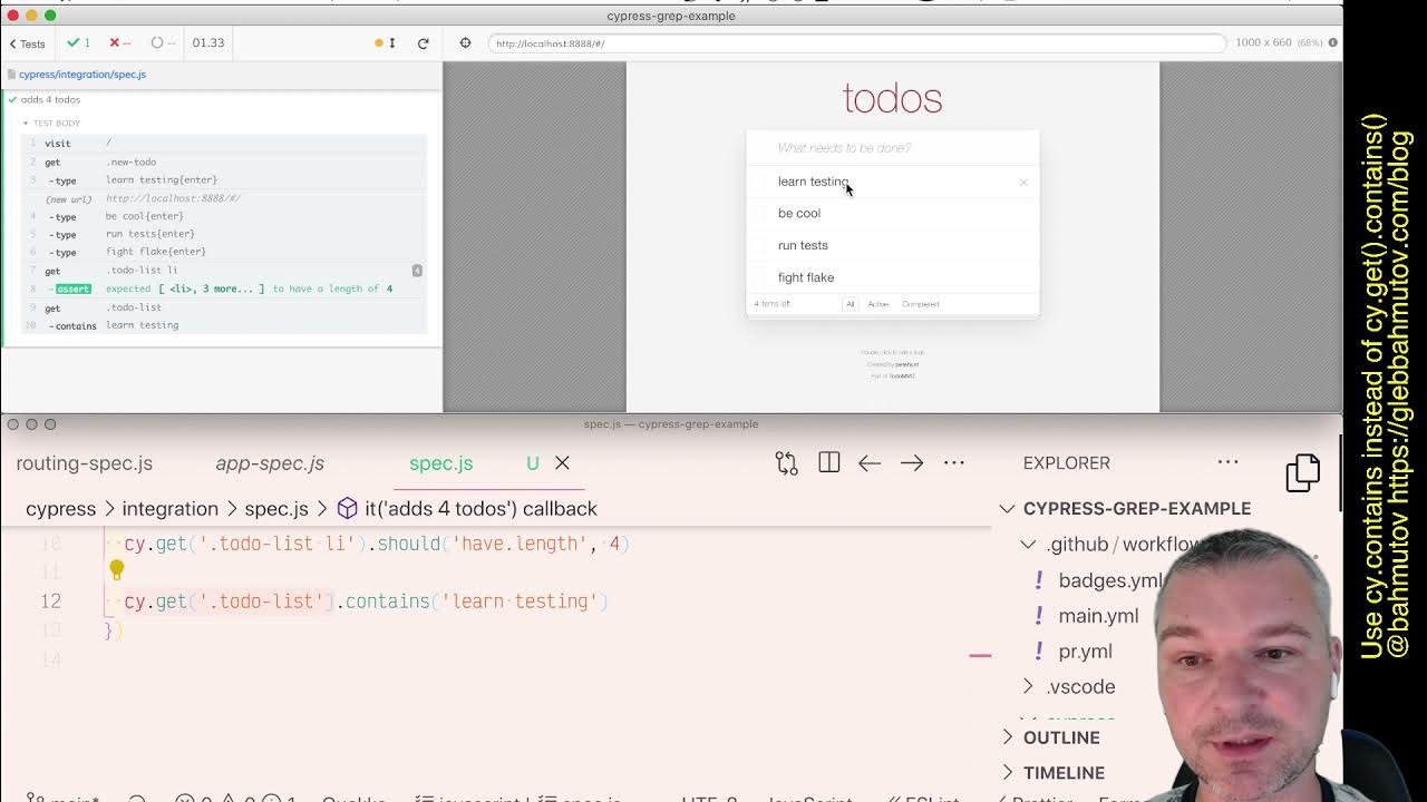 Use a Single cy.contains Command - YouTube