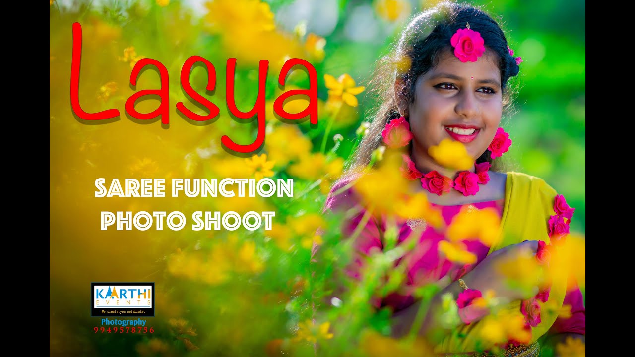 Lasya Saree Function Photoshoot Song#Gannmaneni'S Princess - YouTube