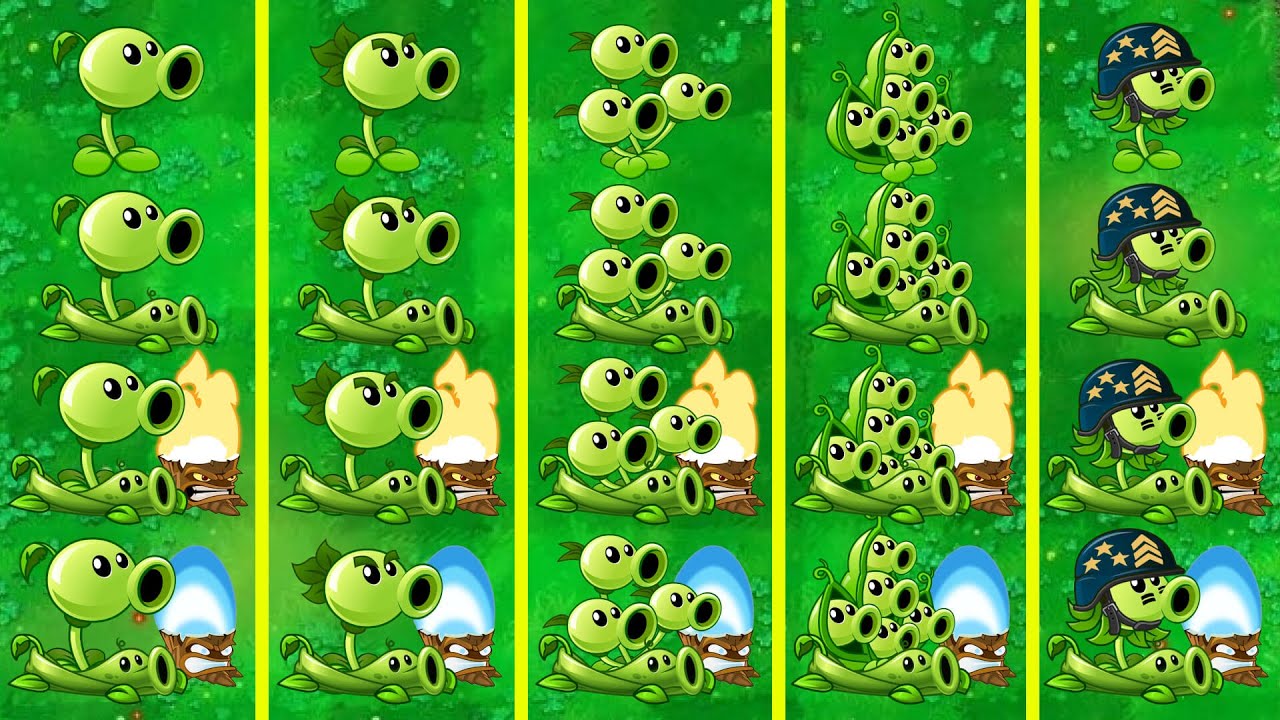 ALL PEA SHOOTERS EVOLUTION NOOB x PRO x HACKER x GOD | WHO IS BETTER ...