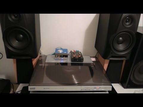 Old School Vinyl Record Playing On The Nobsound - Tone Amplifier And ...
