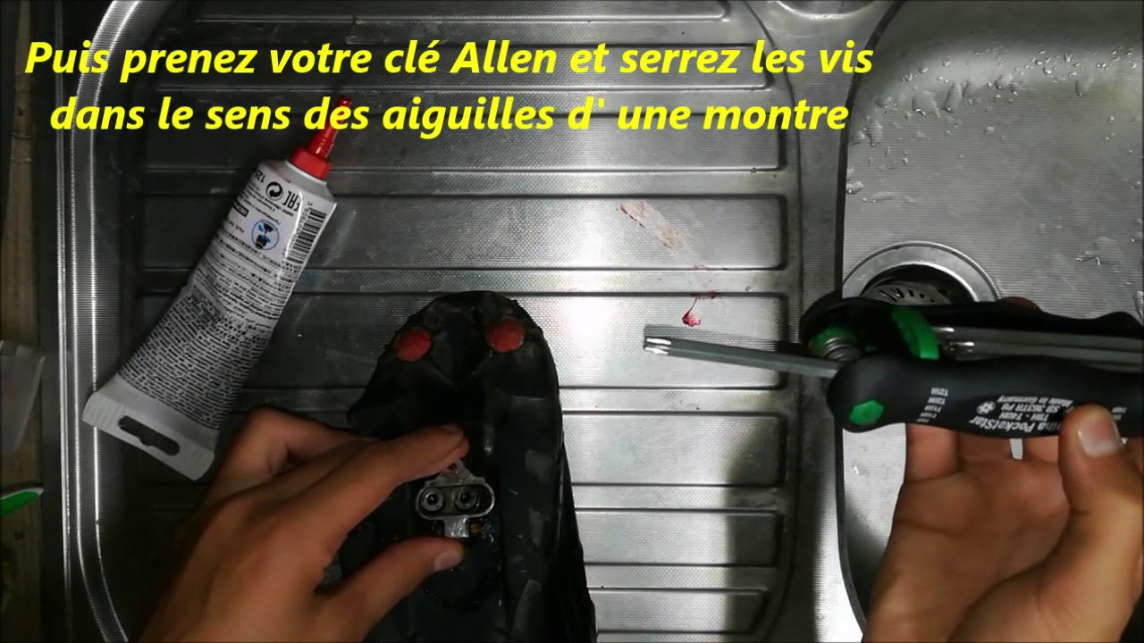Comment monter des cales sur des chaussures (SPD,VTT) - YouTube