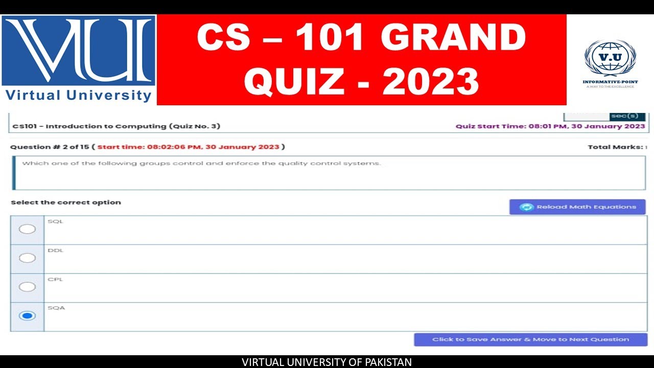 Cs-101 Quiz (2023) - YouTube