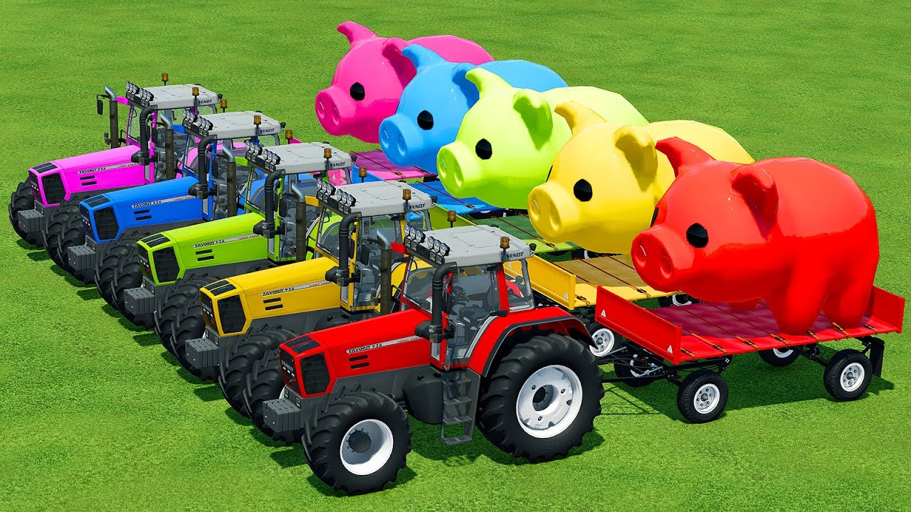 LOAD AND TRANSPORT GIANT PIGS WITH FENDT TRACTORS - Farming Simulator ...