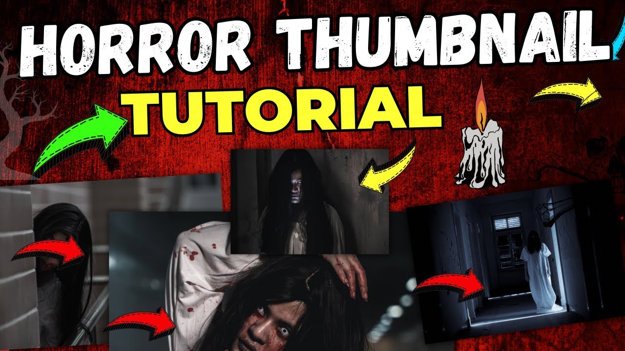 How to make thumbnail for Horror videos😱😥|| Horror videos ke liye ...