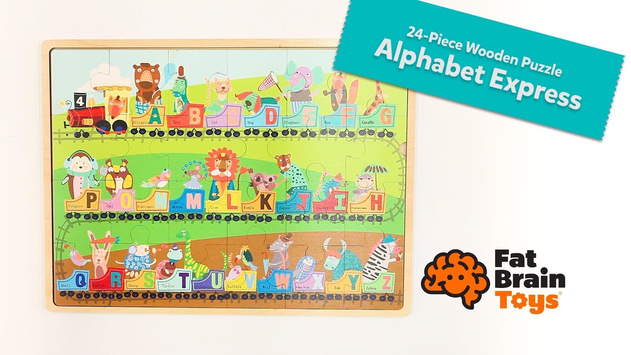 Alphabet Express 24 Piece Wooden Puzzle - YouTube