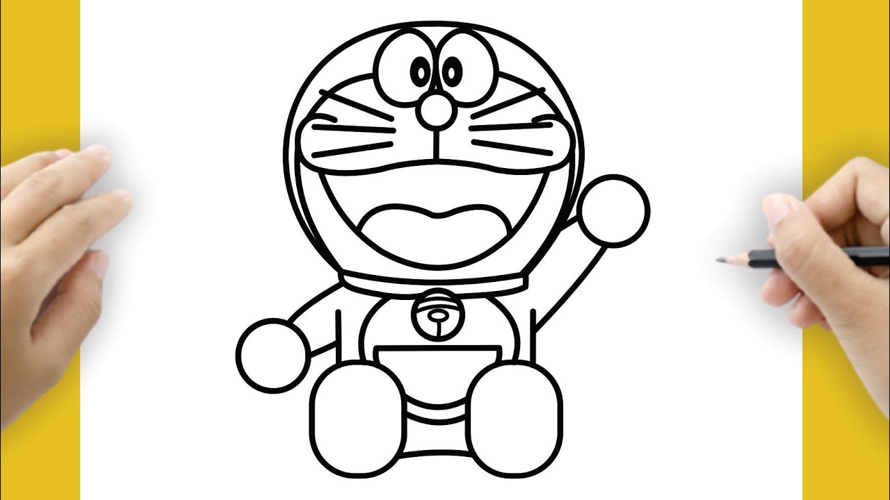 Learn How to Draw Doraemon Saying Hello - Step by Step Guide - YouTube
