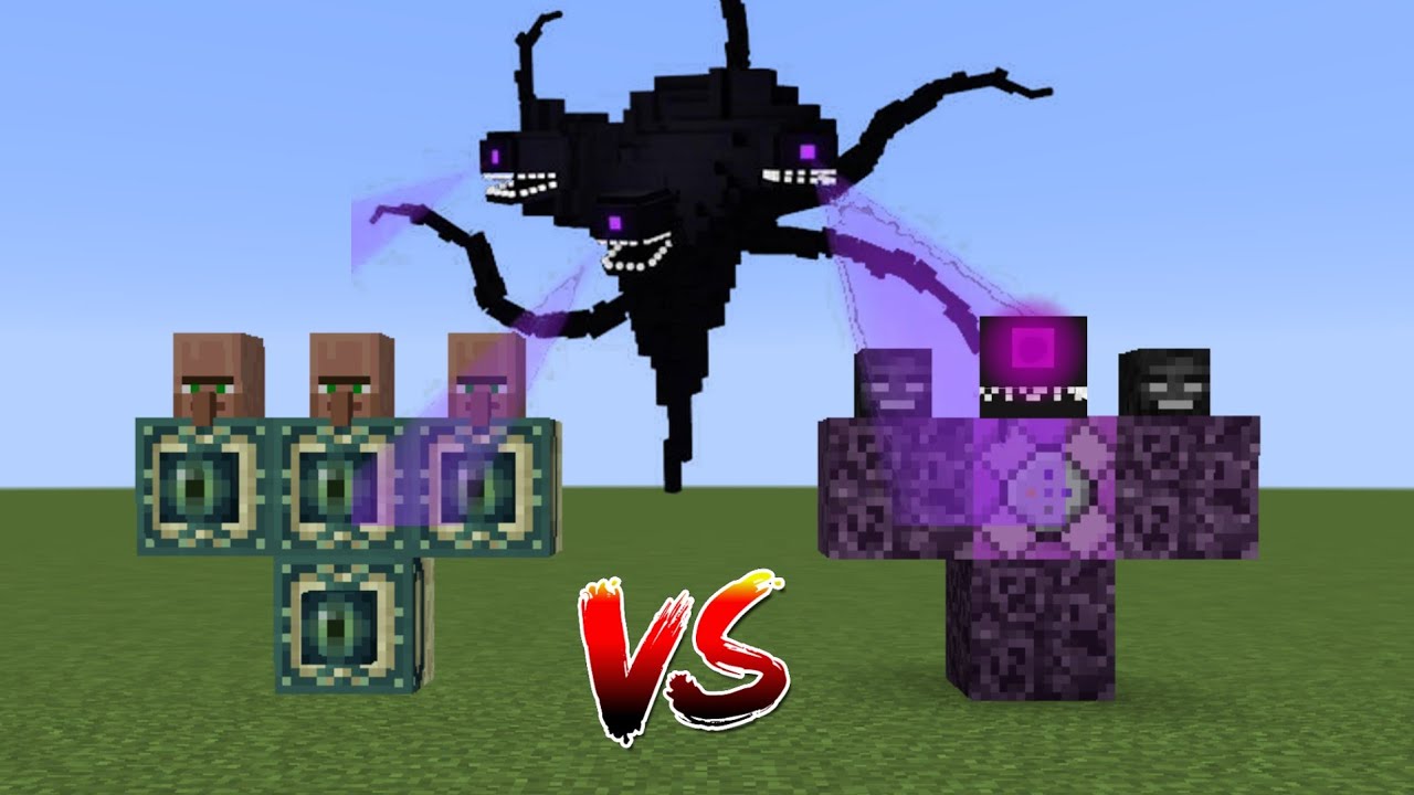 what if you create an ENDER VILLAGER VS WITHER STORM in MINECRAFT - YouTube