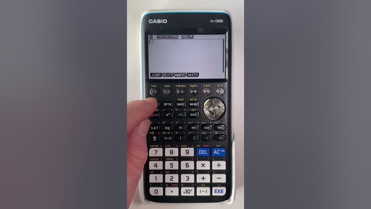 Setting the Casio CG-50 to degrees - YouTube