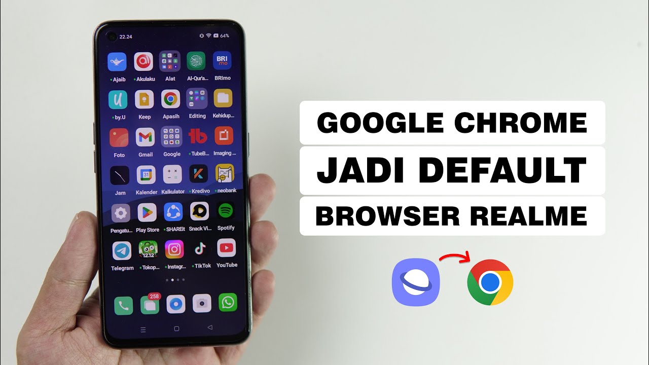 Cara Menjadikan Google Chrome Sebagai Default Browser HP Realme - YouTube