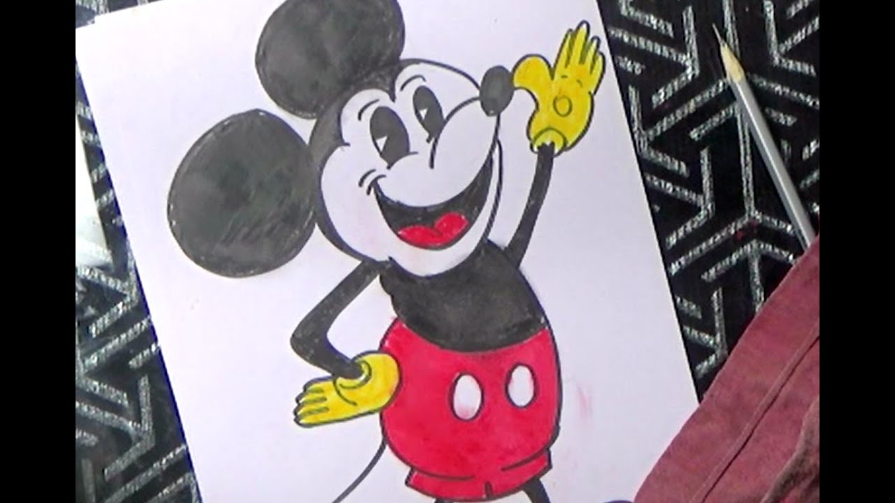 micky mouse drawing - YouTube