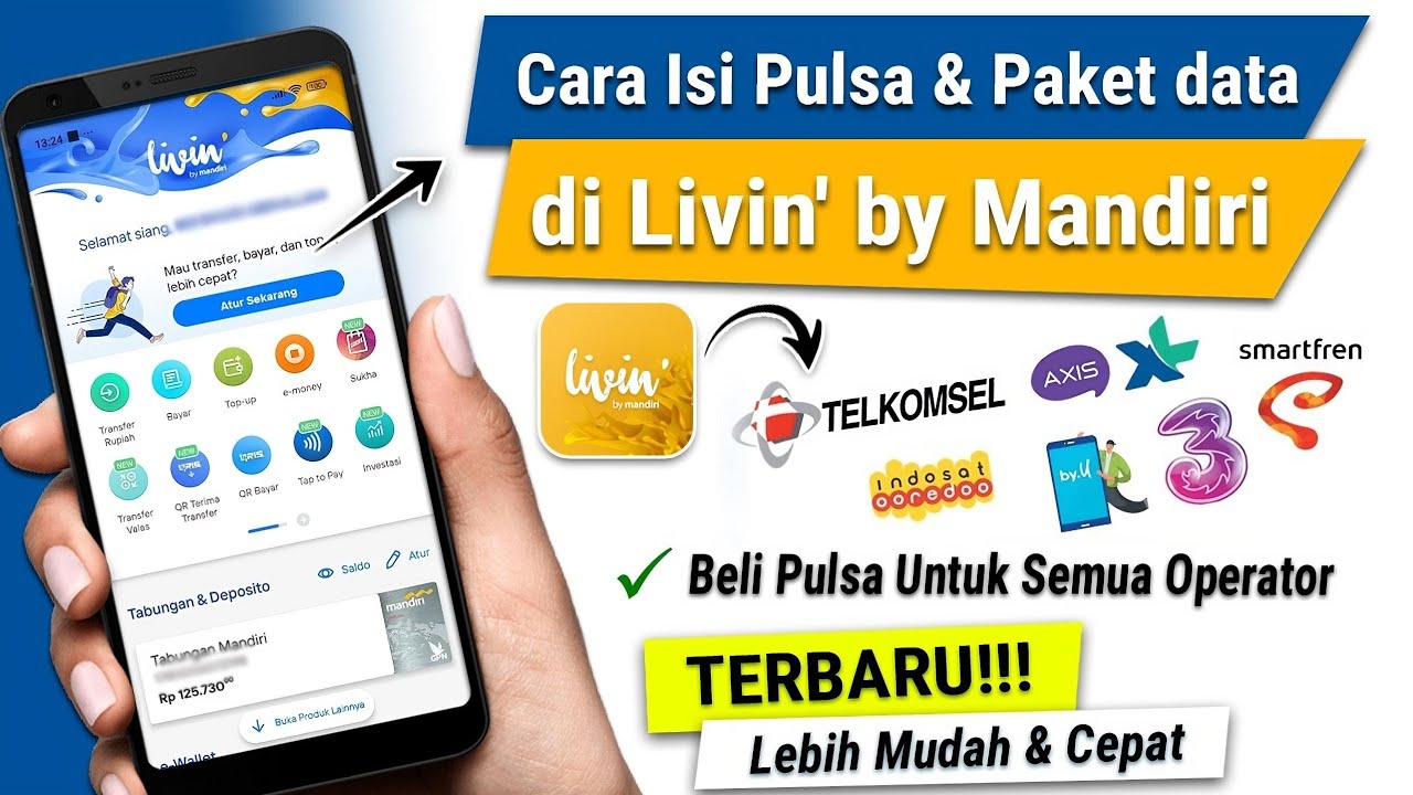 TERBARU! Cara Beli Pulsa & Paket Data di Livin Mandiri Untuk Semua Operator - YouTube