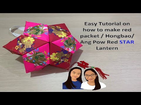 Easy Tutorial on how to make ang pow / hongbao STAR lantern | DIY red ...